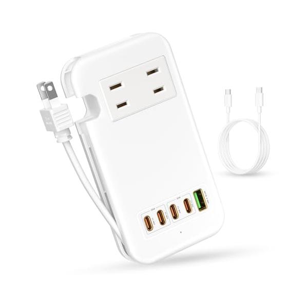 4つUSB-Cポート＋USB-Aポート・ホワイト-/-/SC-T310・Style:4つUSB-Cポート＋USB-Aポート・ホワイト・充電効率革新！単一USB-Cポートで最大PD65W、合計103W出力を実現当社のUSB-C電源タップは、2...