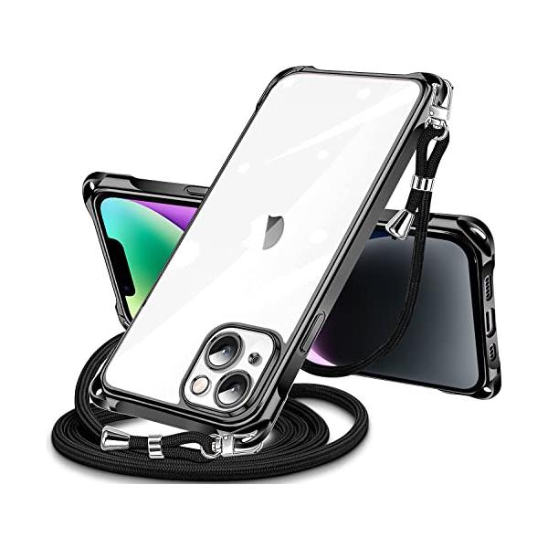 クリアブラック/iPhone 14/-・Size:iPhone 14Color:ブラック・対応機種本機によって精密に設計に基づいて、細かいところにもちょうどよく、穴位置も正しく、すべてのスピーカー、ポート、ボタンは使いやすいです。（ご注意：...