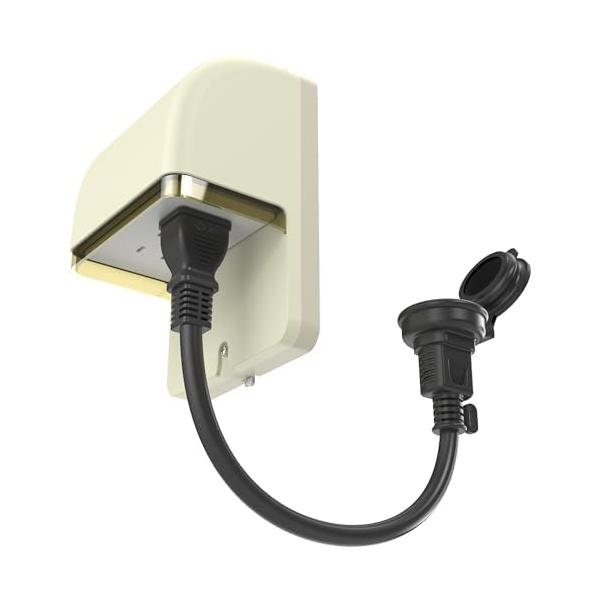 1口ブラック/30cm/vc-exc-ac2wp・Style:1口Size:30cm・◆防雨延長コードの防雨型プラグが差し込めない屋外コンセントの補助コードです。・◆コンセント差込プラグは一般型、防雨延長コード側のコネクタは防雨タイプです。...