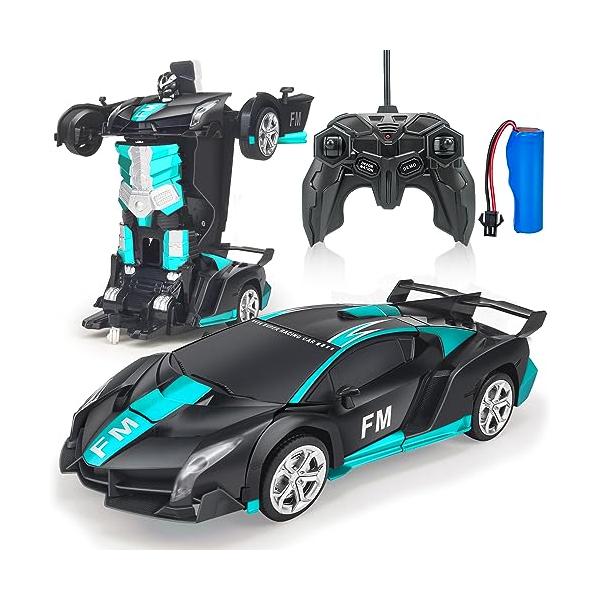 ブルー黒い+ブルー/-/-・『多機能ラジコンカー』リモコン操作＆360°回転できます。40mHz赤外線リモコンを搭載し、リモコンカーの左右方向や360°回転もコントロールできます。小回りできる室内遊びに最適のラジコンカーです。・『ワンキー変...