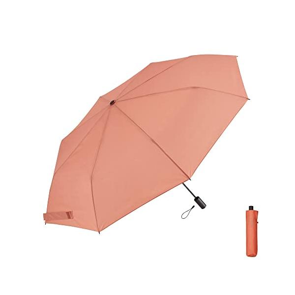 テラコッタ/60cm/U360-0771・Color:テラコッタ・パッケージ個数:1・親骨：60cm・折りたたみ傘・骨数：8本・らくらく開閉・スピナー構造