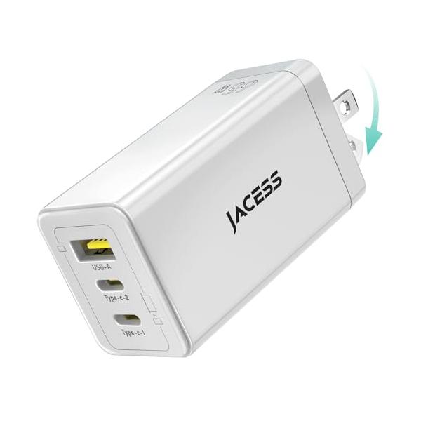 ・ホワイト  QH-Z21-C25W-01・・Color:ホワイト・長時間の充電待ちにさようなら！65W 急速充電器長時間の待ち時間は人をいらいらさせますか？ それなら、当社のtype-c充電器は間違いないです！ Jacess pd 充電器...