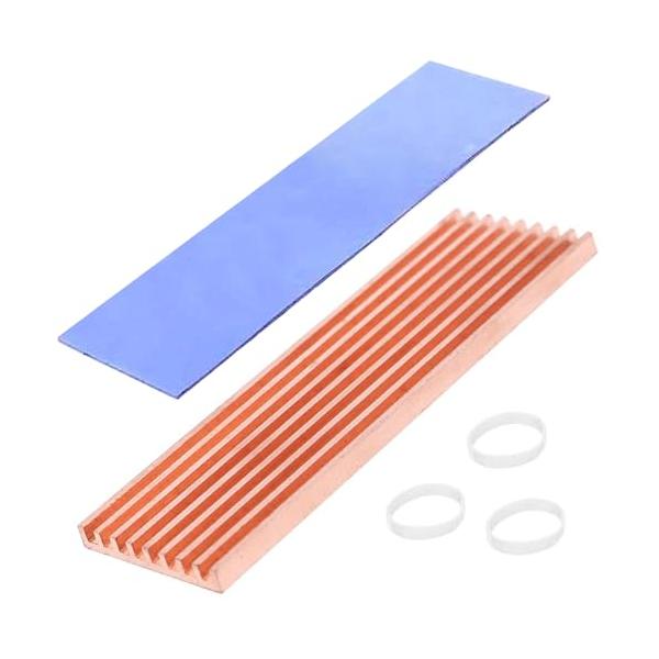 ヒートシンク純銅厚さ4MM/-/Thk. 4mm・Color:純銅厚さ4MM・1. 高互換性設計：当NVMe M.2 SSD ヒートシンク はM.2 2280 SSDと互換性があります。また、M.2 SSD以外にPS5やニンテンドースイッチ...