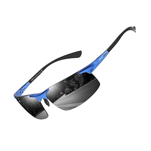 モダンブルー／グレー/Free Size/8277・Color:ブルー／グレー・?TAC 偏光 レンズ：UV400保護コーティングは、有害なUVA&amp;UVB光線を100%塞ぎます。視覚的に、真実の色を復元し、または反射した、散乱したラ...