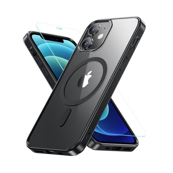 6.ブラック+クリア/iPhone 12 mini/-・Size:iPhone 12 miniColor:6.ブラック+クリア・??対応機種＆パッケージの内容iPhone 12 mini 5.4インチ対応専用の軽量・薄型・magsafe対応...