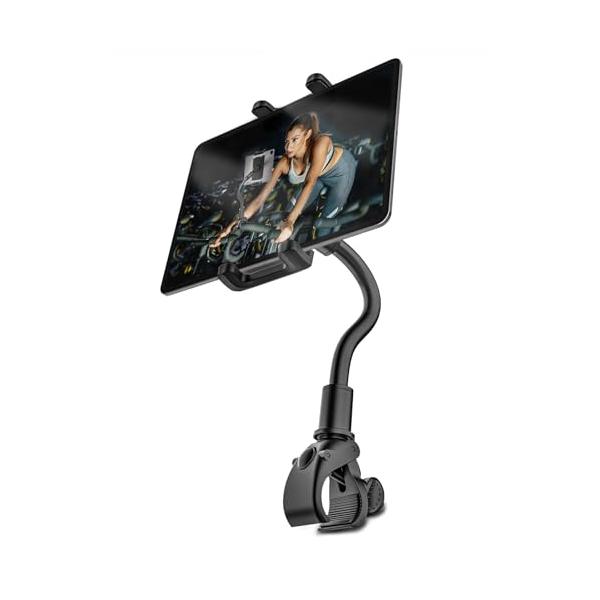 ブラック/-/-・高い素材と安定性Kolasels ユニバーサル屋内ジムハンドルバーホルダー 自動車用アルミニウム合金 + ABS + ゴムで作られています。 iPad マウント クランプは広い表面、強力なバネ荷重、ゴム製パッドを備えていま...