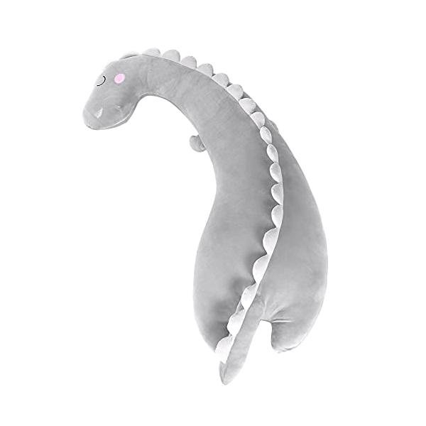 キャラクターグレー/-/-・サイズ：約長さ120cm　アップグレード：カバー取り外して丸洗い可・素材：表地超柔らかく気持ちいい　ソフトボア生地　水晶のような独特の光沢感があります。中材：シリコンワタ・かわいい恐竜デザインに7字型で体にフィッ...
