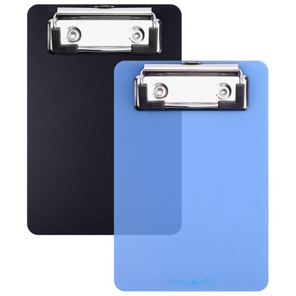 コンパクト。・ブラック+ブルー 15 x 10 cm W-PP-2xClipboard-4x6In-BlackBlue・・Size:15 x 10 cmColor:ブラック+ブルー・サイズ縦150mm x 横100mm x 厚さ1.3mm(...