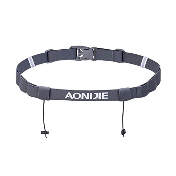 Button Down・グレー 18cm×10cm 1520・・Color:グレー・?素材ゼッケンベルトはポリエステルとゴムバンドを採用していて伸縮性があります。重量：58g、対応ウェスト周り: 75 - 140cm・?調整レースナンバーベ...