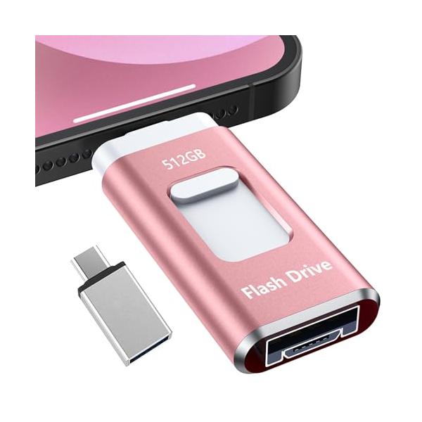 ピンク/アプリ不要512GB/-・Size:アプリ不要512GBColor:ピンク・従来品への飛躍！専用アプリ不要・多機能実現最新技術で開発したUSBメモリでアプリなど面倒な設定は一切無し、iOS システムに付属のファイル アプリを使用して...