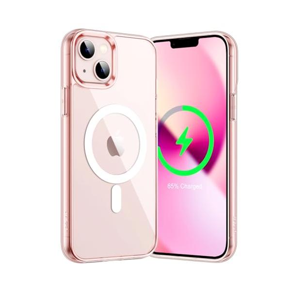 ピンク/-/3697F・Color:ピンク・[互換性] iPhone 13 mini (5.4インチ)用に特別に設計されています。38個のマグネットを内蔵し、すべてのMagSafeアクセサリーに対応できるクリアケースです・[強力な磁気吸着]...