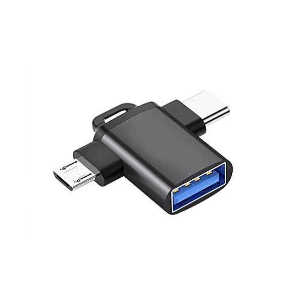 -/-/TRkin・OTG変換アダプタ 3 IN 1 5Gbps高速データ転送 USB-Micro B to Type C 3.0　メス　PC MacBook  Android Switchに対応・3 IN 1変換アダプター本製品は外付けハ...