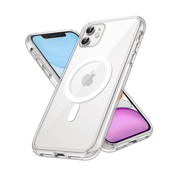 クリア/-/3698-・Color:クリア・[互換性] iPhone 11 (6.1インチ) 用に特別に設計されています。38個のマグネットを内蔵し、すべてのMagSafeアクセサリーに対応できるクリアケースです・[強力な磁気吸着] 完璧に...