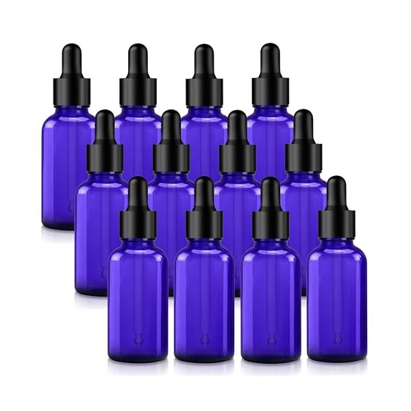 青/30ml-12/WDJP-DB-30ML-12-BLUE・Size:30ml-12Color:青・30ml青色遮光瓶スポイトスポイト 瓶 30ml は茶色です、エッセンシャルオイルを紫外線から保護するように設計されています。丈夫なガラス...