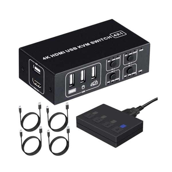 -/-/BL-VA571N・Model:BL-VA571N・４台用 パソコン切替器１セットのコンソール（マウス/キーボード/モニターなどの機器）を４台のパソコンで共有し、切り替えて使えるパソコン切替器です。パソコンが複数あっても、入出力機器...