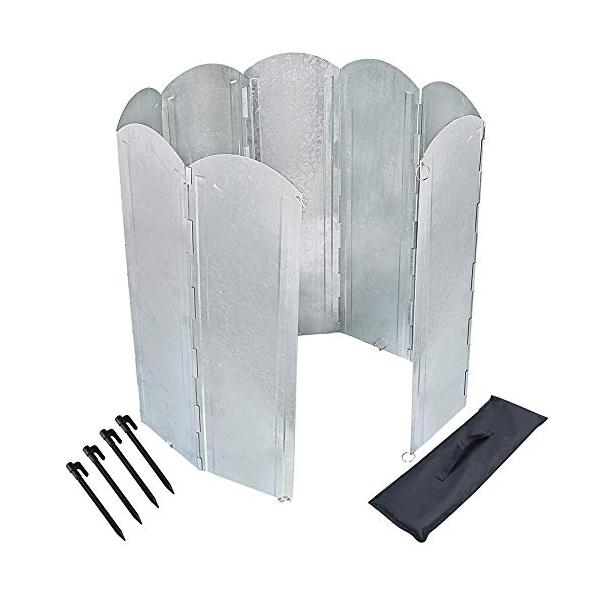 40*118cm/-/-・高品質8枚の亜鉛メッキ鋼板，表面加工することで、反射率が上がりました，炎に近づけても燃焼することはありません，耐摩耗性と耐久性に優れています！アウトドア用のコンロ、ストーブ、バーナーの周りに置いて風除け板としてご利...