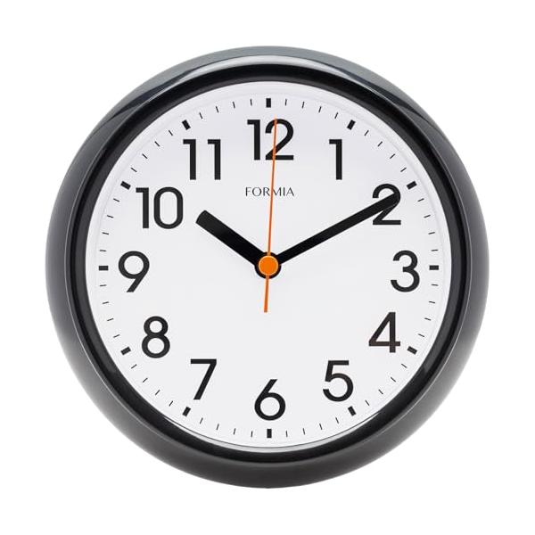 モダン03.ブラック/16.5cm/HDHAZ-3001-BK・Color:03.ブラック・パッケージ個数:1・生活防水(IPX)なのでキッチン、洗面所、バスルームでも水しぶきを気にせず使用できます・機能・仕様：防水、ステップ秒針、フック、...