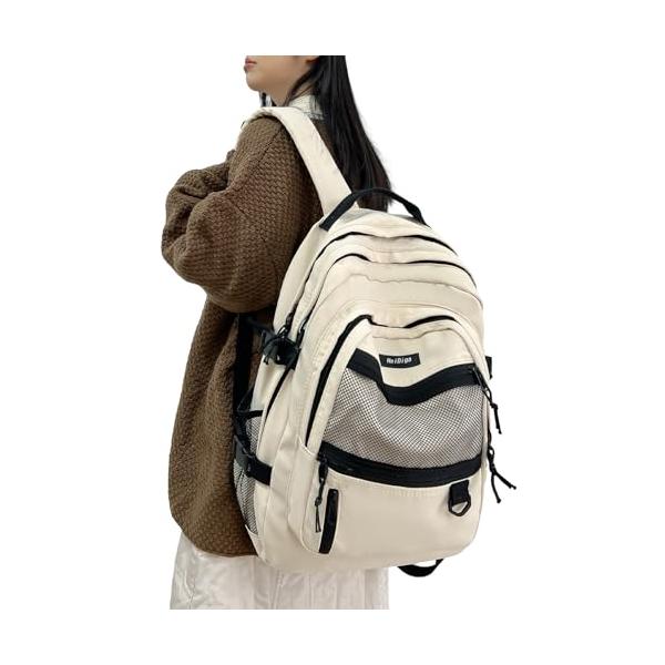 リュックサックバックパック8189-ホワイト/46cm x 31cm x 14cm/-・Color:8189-ホワイト・3層式の大容量構造★サイズ：46*31*14/0.6kg。収納スペースはたくさんあるのでとても便利です。★メインルームは...