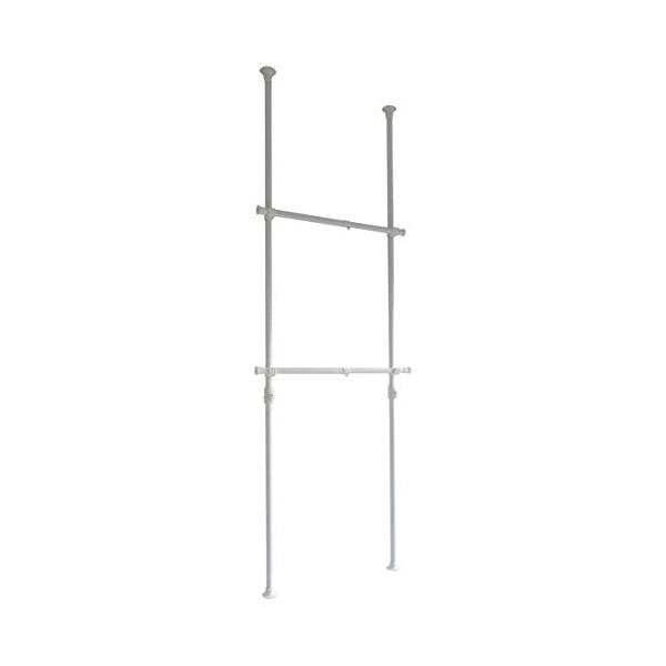 組立マットホワイト/幅97.5-166×奥行9.5×高さ140-280cm/WJ-775MS(WH)・Color:マットホワイトPatternName:ダブル・スリム・パッケージ個数:1・本体サイズ:幅60-97.5×奥行9.5×高さ140...