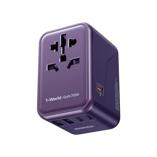 変換プラグPurple/1/UA8A・Color:Purple・パッケージ個数:1・全世界対応の変換プラグMOMAXの海外変換プラグは、Aタイプ、Oタイプ、Cタイプ、BFタイプの4種類のコンセント形状に対応しています。これ1つでヨーロッパ/...