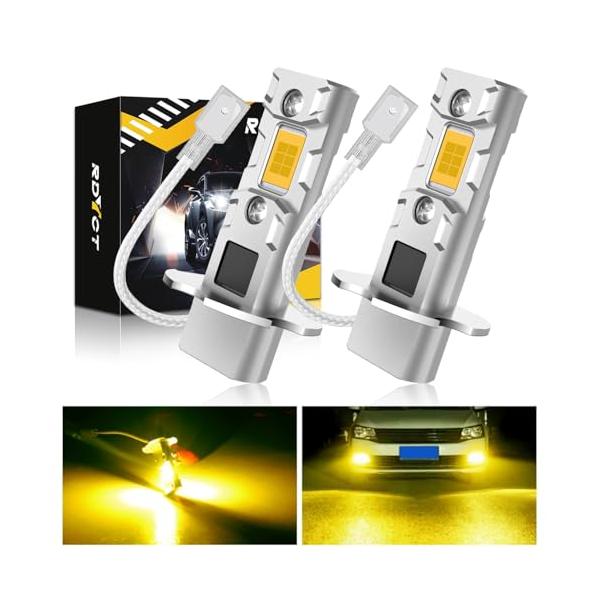 H3 (イエロー)・Style:H3 (イエロー)・パッケージ個数:2・型番：H3LEDフォグランプ*2・取付簡単！完全な互換性・明るく、安全、快適・ファンレス設計で、騒音がありません・安心の2年