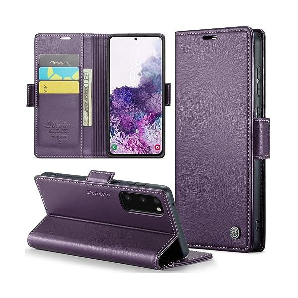パープル/Galaxy S20/Galaxy S20・Size:Galaxy S20Color:パープル・対応機種Galaxy S20（6.2インチ）専用手帳型ケース、手触りが良く、使い心地が快適で、長持ちする材料です。・カード収納Gala...