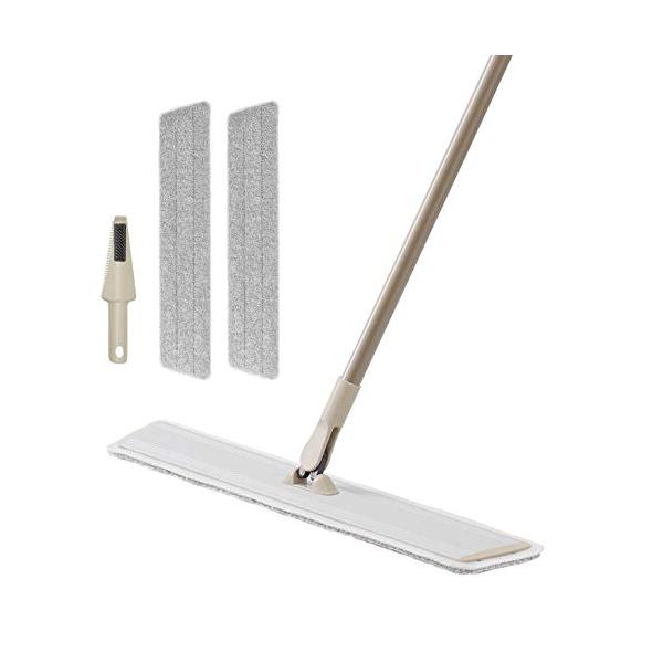 フロアモップ/-/-・Color:フロアモップ・セット詳細：ハンドル1本、取替用クロス2枚、ヘッド1個、スクレーパー1個・組立簡単：組立が簡単で手元に到着してすぐ使用したり、モップ本体は軽量で片手でも操作したりできるので、毎日楽に掃除が実現...