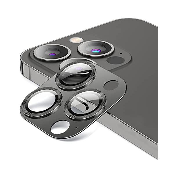 ・ブラック iPhone 14 Pro / 14 Pro Max ・・Size:iPhone 14 Pro / 14 Pro MaxColor:ブラック・高級感 3D全面保護ガラス製と違って、本製品はアルミニウム合金＋強化ガラス製、iPho...