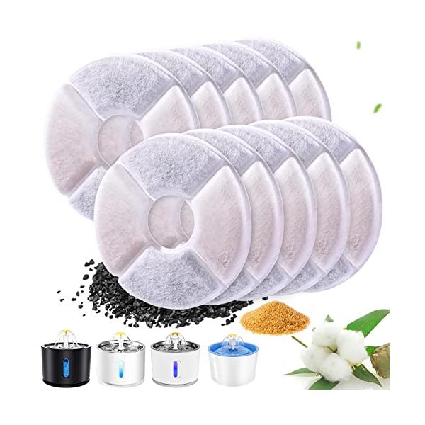 ・ホワイト ?10枚入 Runden・??製品仕様10枚入。ご注意：ピュアクリスタルやCatit、 Toozeyなどに適用しません。フィルターをご購入する前に、サイズを手持ちのアイテムと比較して、互換性があるかどうかをご確認ください。フィル...