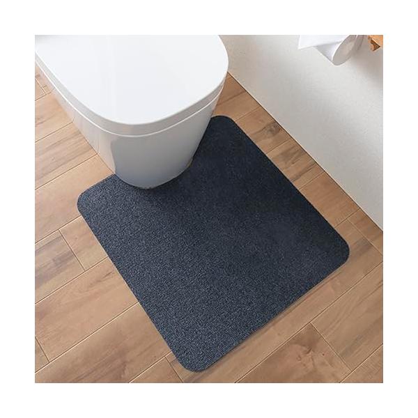 ダークグレー/55 x 60 cm (長方形)/KY-54・Size:55 x 60 cm (長方形)Color:ダークグレー・パッケージ個数:1・置くだけで、ずれない吸着タイプのトイレマットです。薄手タイプで、段差を感じない薄手タイプです...