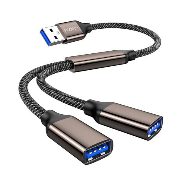 ブラウン/1つ/USB 3.0・Size:1つColor:ブラウン・パッケージ個数:1・USB拡張デバイスポート不足を心配していますかMOGOOD USB 3.0スプリッタYケーブルでこの問題を解決できます！このusbハブを使用して、デバイ...