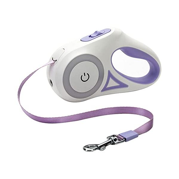 パープル/長さ3m/-・Color:パープル・?長さ調整と強い荷重有効且つ使用寿命を延ばすために、リードの最大距離は3Ｍまで引き伸ばし。60kgまでの牽引力に耐え得る強度を持ち、30kg未満の中型小型犬に適しています。幅が広いテープ式のリー...