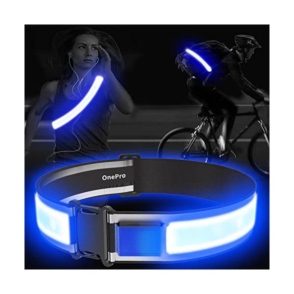 スポーツ・青  ・・Color:青・同種製品一番長い発光面 ランニング用ライト、現在市販の同類商品の中に一番長い67ｃｍのライト部で、腰全体を巻くことができます。短い発光面の他商品は一方向しか点灯できないと違って、本製品は前後左右も明かりが...