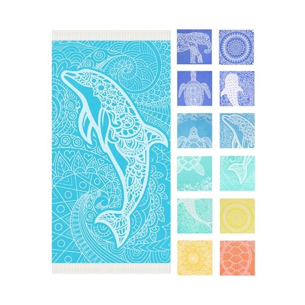 Turkish Beach TowelsDolphin/200x90 cm/20250228Ls5・Color:DolphinPackageQuantity:1・パッケージ個数:1・大きなサイズで快適なタオル: 寸法は200x90cmにはフ...