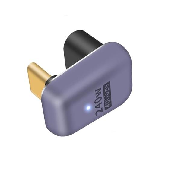 -/-/240W 紫色・Model:240W 紫色・8Kビデオと40Gbps転送U字型USB CオスメスアダプタダプターはUSB 4とThunderboltの基準を満たし、4K@60Hz、さらには8Kビデオ出力をサポートします。 わずか数秒...