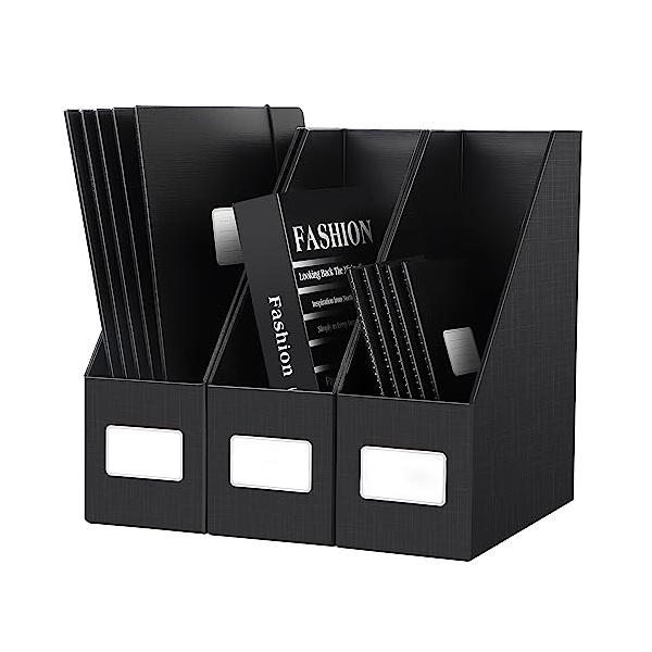 ブラック-進化版/-/11111・Color:ブラック-進化版・厚みのある底部-書類棚の底は厚めのボール紙で、3キロ以上の荷重を受けて底が簡単に落ちない・寸法すんぽう各ファイルラックの幅は11 CMに達していますー11x25.5x31cm，...