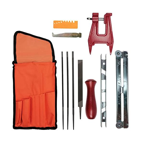 パッケージ個数:9・品質が高い材料：高分級の炭素鋼を採用され、素材の硬度が高く、耐久性も優れ、変形しにくい、長く使えます。・実用的なツール：チェーンソー目立てセットはチェーンソー専用のメンテナンス用品です；チェーンソーの尖鋭化やチェーンソー...