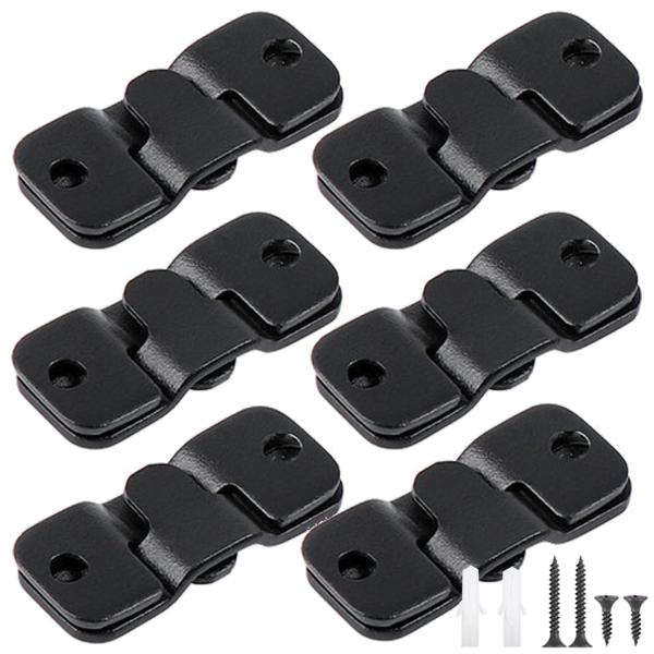 カジュアル・商品情報商品名：額縁用吊り金具、カラー：ブラック、素材：ステンレス鋼、サイズ：約44×19mm（長さ×幅）、取り付け穴径：約5mm、取り付け穴間隔：約35mm、厚さ：約2mm、パッケージ内容：額縁用吊り金具×6組（12個）・山型...