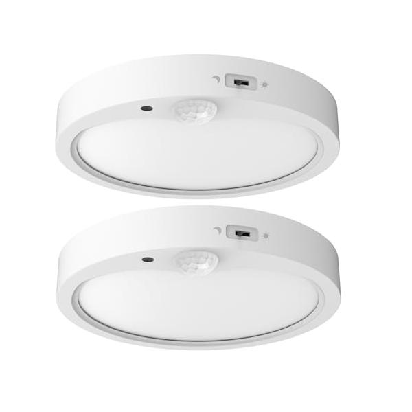 モダン人感センサー/4畳 白枠 1620lm 昼白色 2個入り/8091・Color:人感センサーSize:4畳 白枠 1620lm 昼白色 2個入り・人感センサーモード：昼間モードは昼夜(明暗)を間わず、人が動いているのを検知すると、自動...