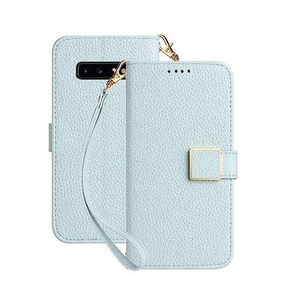 財布型アイスブルー/Galaxy S10/-・Size:Galaxy S10Color:アイスブルー・対応機種Galaxy S10 (SC-03L SCV41) (6.1)専用！対応機種を間違いないようにご購入お願い申し上げます。・カード収...