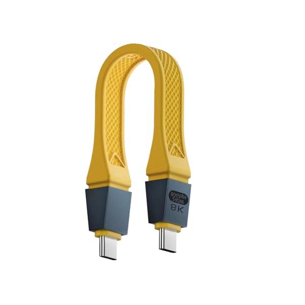イエローの80Gbps/5 inches/-・Color:イエローの80Gbps・80Gbps高速転送:短いUSB C - USB Cケーブルは、80Gbpsの双方向データ転送、120Gbpsのビデオ帯域幅をサポートします。 このthund...