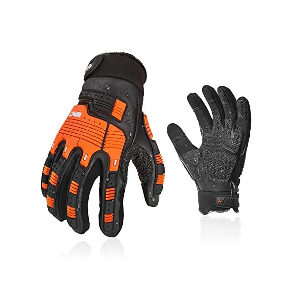 ブラック＋オレンジ/L/-・Size:LColor:ブラック＋オレンジ・用途自動車業界、電動工具、オートバイク、公共事業労働者、通常の建築、物流、倉庫、運転、森林、木工、牧場、景観美化、園芸、採集、キャンプ、手作り工具、DIY重作業に最適で...