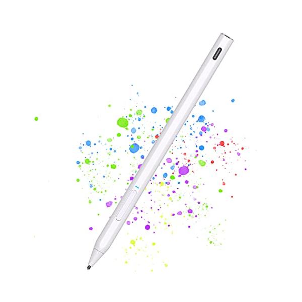 ホワイト/-/Mic-pen・Color:ホワイト・イラストを描くには最適 ペン先が1.72mmレベルの極細で作られ、接地範囲を狭くする事で誤タッチなどが極力無くなります。 筆圧4 096段階と傾き検知でタッチしているペンにかかっている指の...