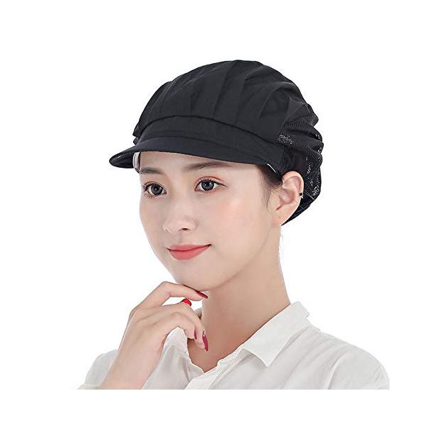 黒（全布製）/-/-・Color:黒（全布製）PackageQuantity:3・パッケージ個数:3・衛生キャップつば付き：選べる3タイプ＆2カラーAタイプ：全部ネット（全メッシュ生地使用）　Bタイプ ：ハーフネット（部分メッシュ生地使用）...