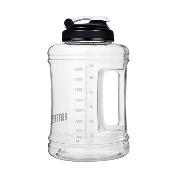 スポーツ2500ml ホワイト/2500 ml/XYT2.2L_・Color:2500ml ホワイト・?大容量&amp;追跡しやすい2.2Lと2.5Lスポーツウォーターボトル は、通常の1日の水のニーズを満たし、水分摂取量をより良く追跡しま...