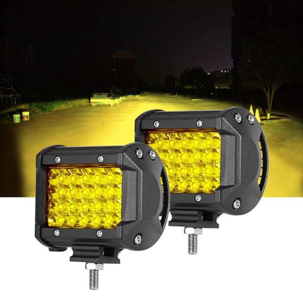 防水・イエロー 24連 ・・Color:イエローSize:24連・?商品の説明製品サイズ：11x9.0x6.0CM、消費電力:72W（高輝度LEDチップ3w型LED x 24pcs）、色温度：6000ｋ、動作電圧：DC10-30v（12v、...