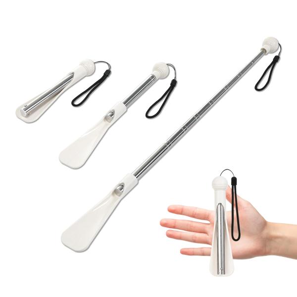 靴べらホワイト/18ｃｍ-92ｃｍ/-・サイズ 長さ：18-92cm 重さ：114ｇ・伸縮式靴べら ユーザーのニーズに合わせて長さを調節できるシューホーンです。最短の長さは18cm、最長の長さは92cmです。小さな靴べらとしても使えるので、...