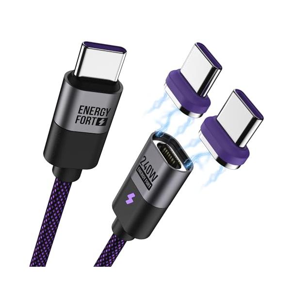 -/-/0.5m*1本+端子*2個(Type-C)・Model:0.5m*1本+端子*2個(Type-C)・マグネット式充電＆片手充電 従来のUSB充電ケーブルと比べ、このマグネットUSBケーブルは、充電ケーブルの先端にマグネットを採用して...