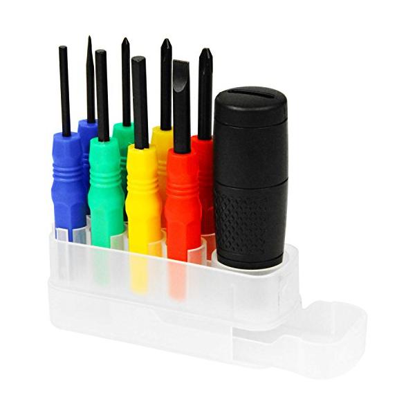 ・  ED-270・用途:各種ネジの締め付け、緩め作業・特徴1:ネジやパーツの保管に便利なスライド式収納ケース付き・特徴2:家具の組立や自転車整備にも便利な六角ドライバー付き・入数:8本組・セット内容:プラスドライバー(+0・+1・+2)、...