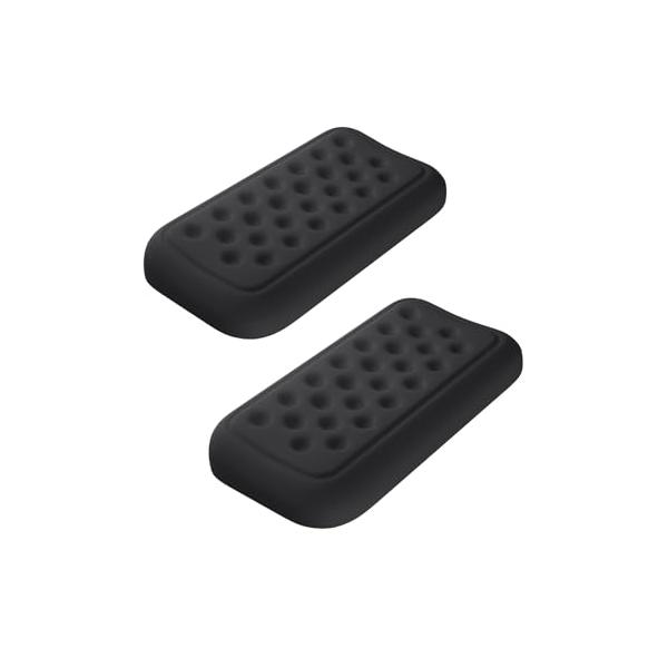 ブラック/5.9 x 0.31 inches/MWT-002・Model:MWT-002・サイズ長さ：15mm、幅：8mm、厚さ：2-2.2mm 2個セット・素材アイスシルク生地を使用して、内部メモリフォーム素材を採用し、柔らかく手にフィッ...